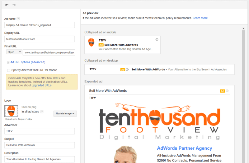 Eat Your Competitors’ Lunch with Gmail Ads - Ten Thousand Foot View