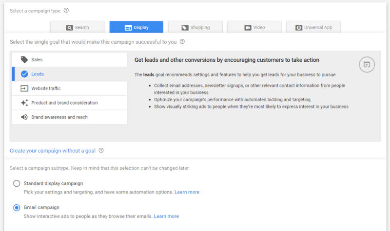 New Gmail Ads Remarketing Campaigns - Ten Thousand Foot View